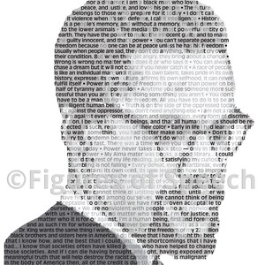 Malcolm X Quotes Print Poster! Malcolm X Portrait Made From ...