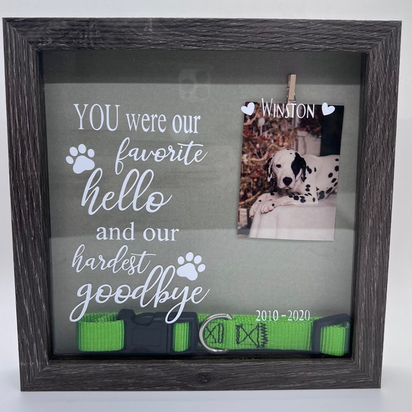 Dog Memorial Shadow Box - Etsy