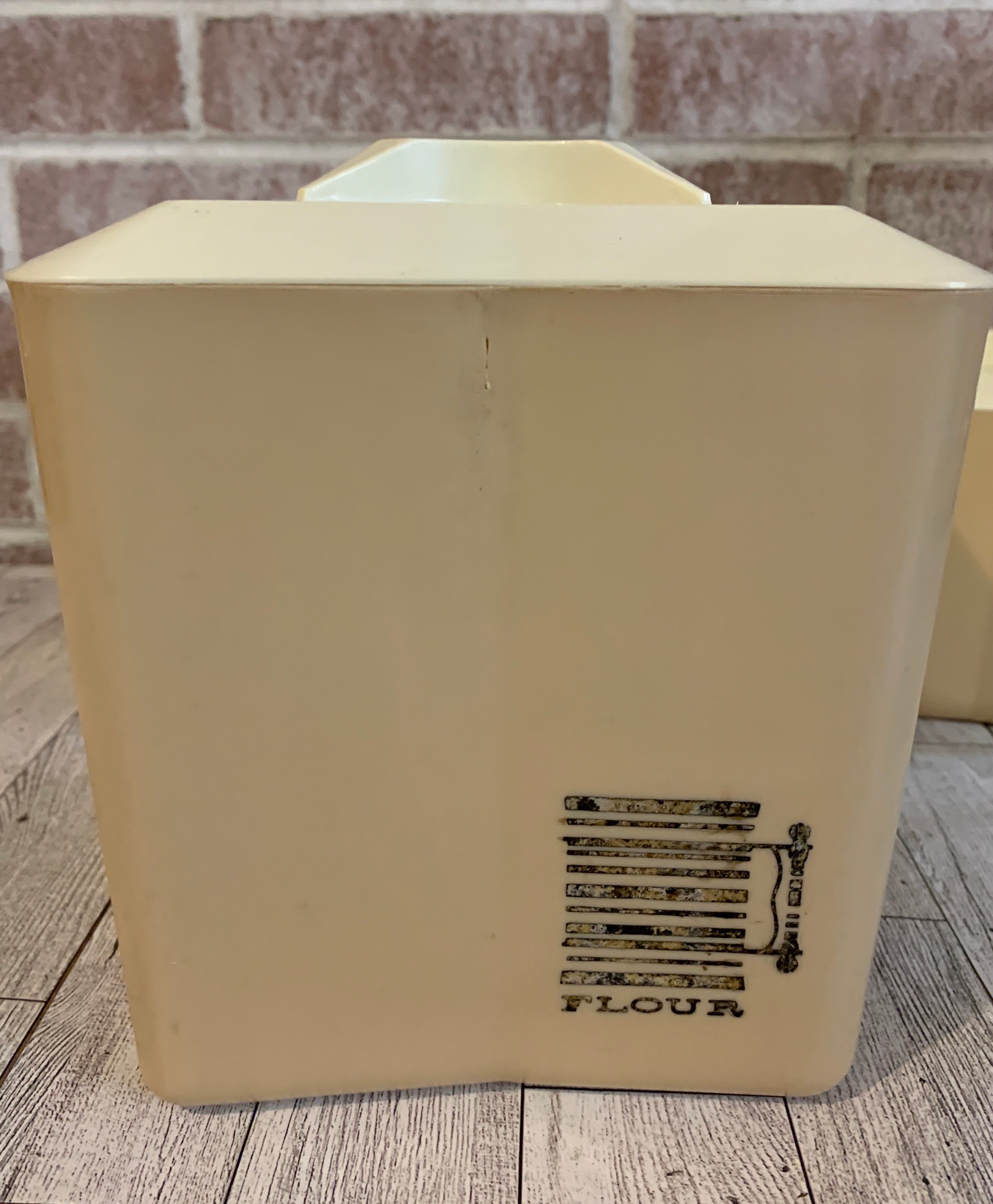 Vintage MCM Tan Beige Taupe Kitchen Storage Canisters Containers Flour ...