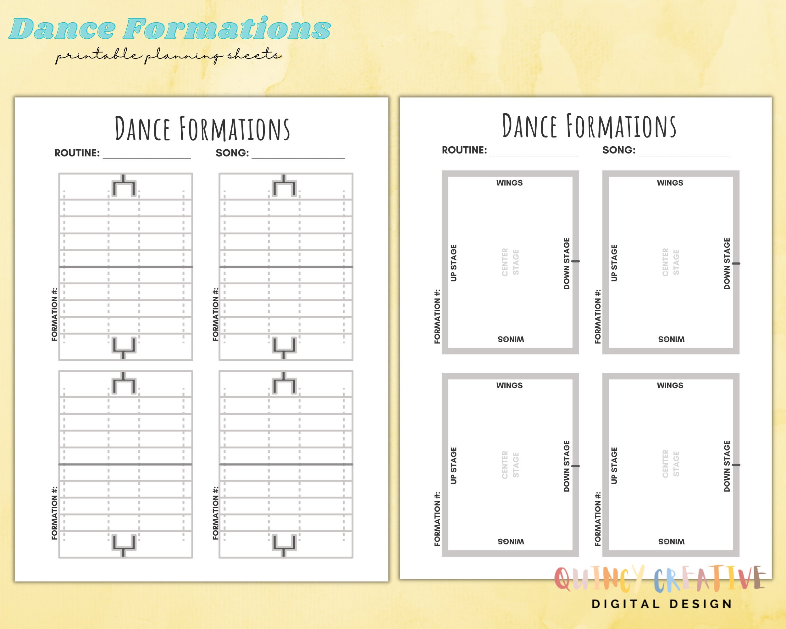 Dance Formations Planning Sheet for Choreography! (printable) - Etsy ...