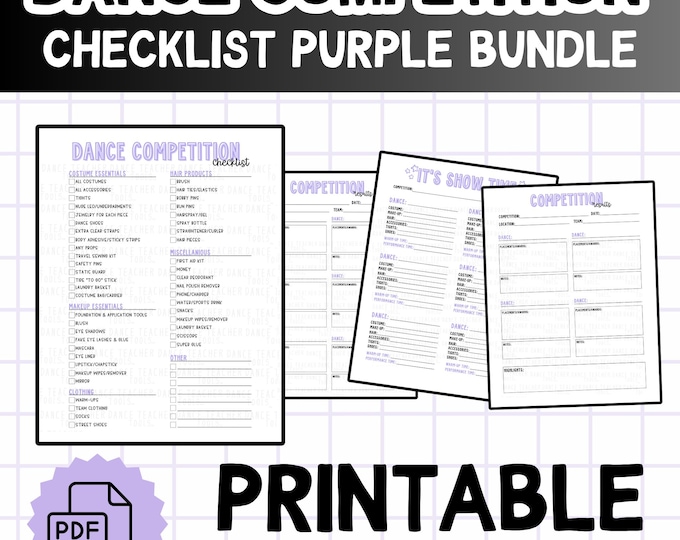 Ballet Syllabus, Skill Checklist, Dance Planner, Organizer, Teaching Supplies, Digital Planner ...