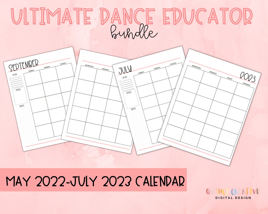 Ultimate Dance Educator Bundle Pink 2025-2026 / Dance Teacher Planner ...