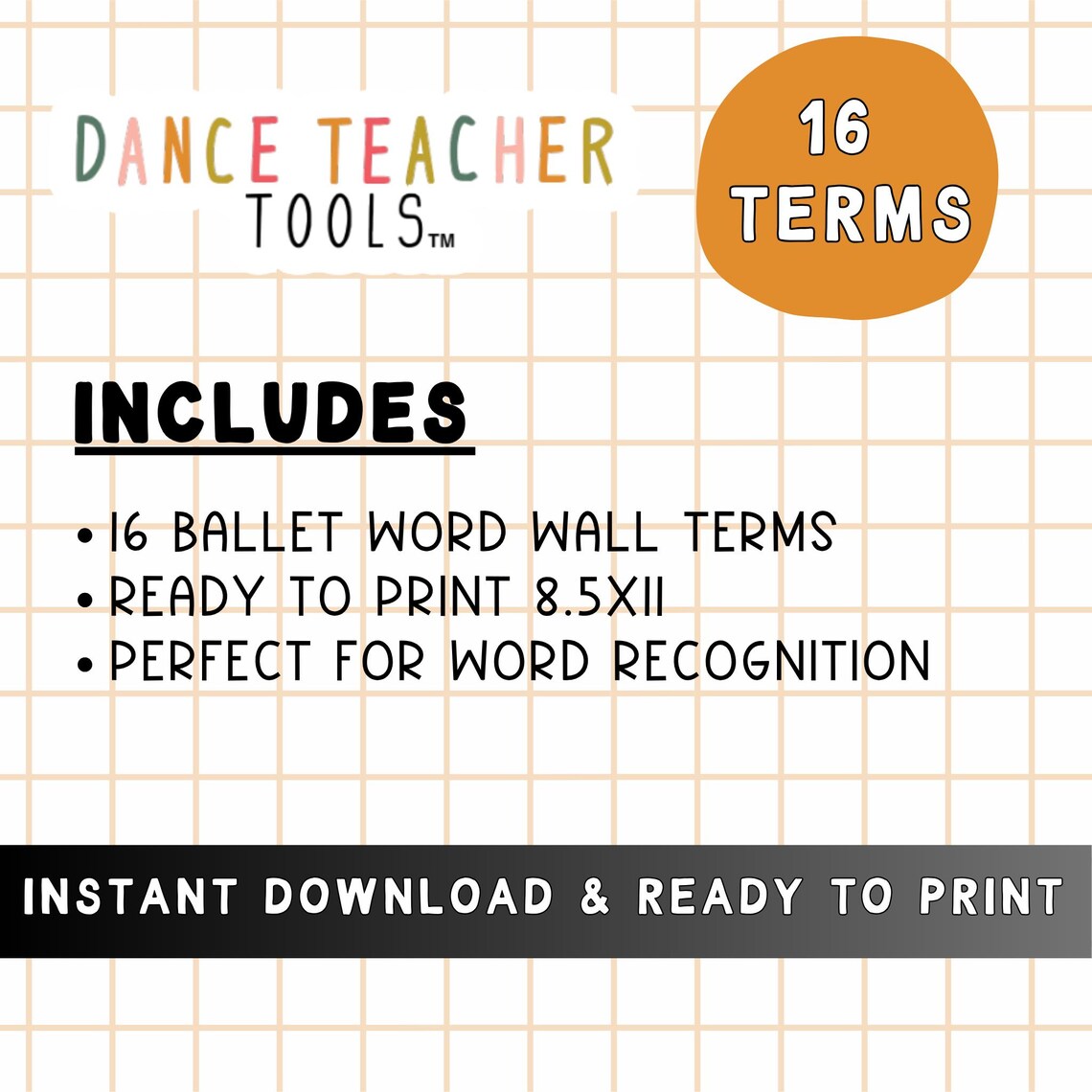 Ballet Vocabulary Posters: Visual Dance Terminology for Classroom (PDF ...