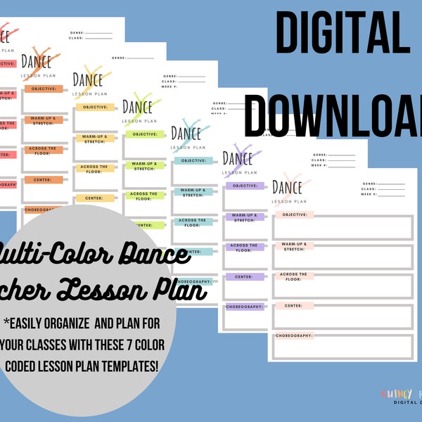 Dance Lesson Plan - Etsy