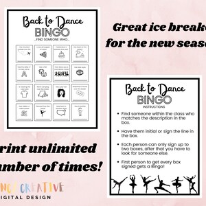 BACK TO DANCE Bingo! (find Someone Who Bingo) - Etsy