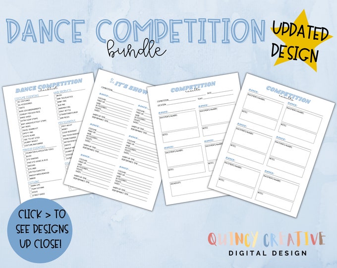 Dance Competition Printable Bundle | Dance Garment Bag Labels | Dance ...