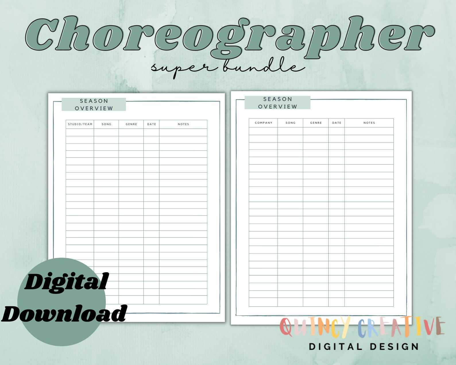 Choreographer Super Bundle/ Dance Teacher & Studio Owner Choreography ...