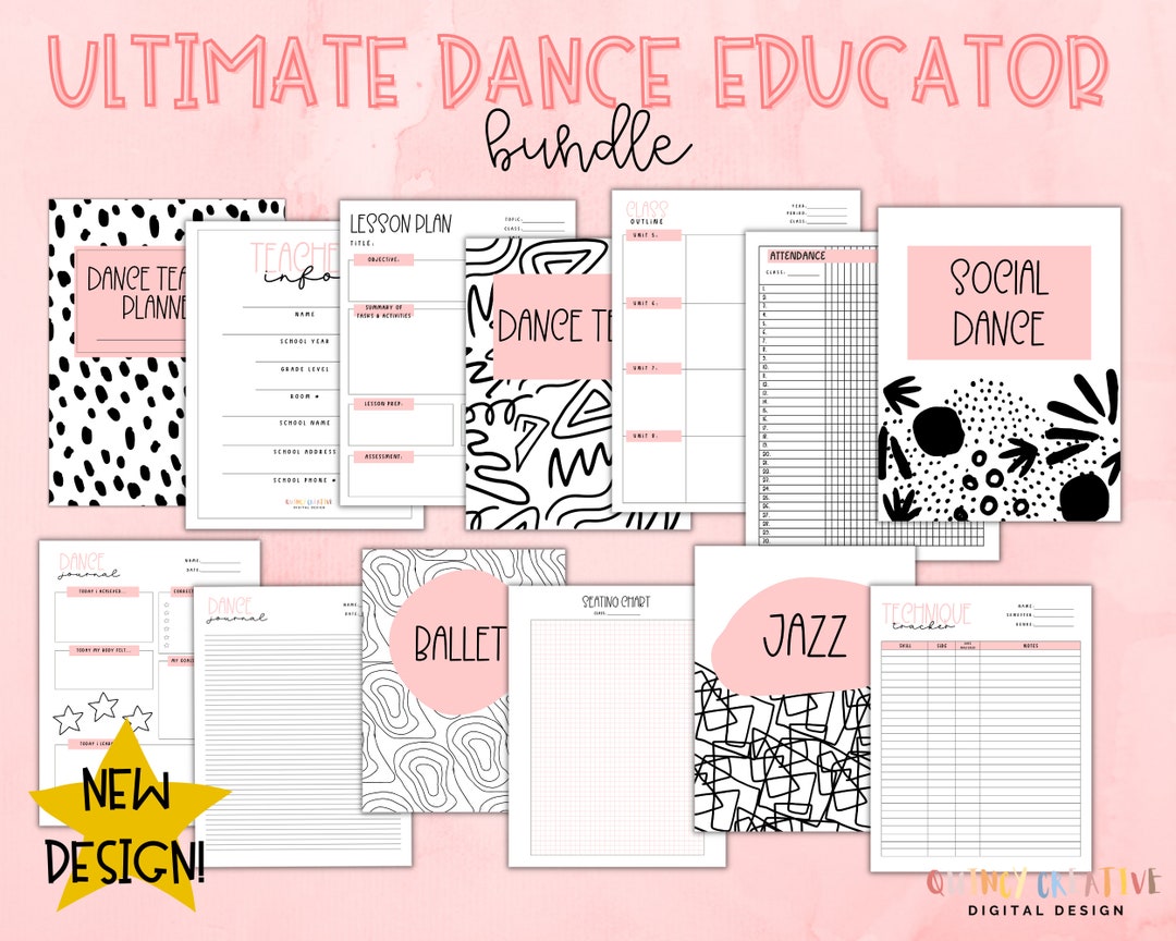 Ultimate Dance Educator Bundle Pink 2025-2026 / Dance Teacher Planner ...