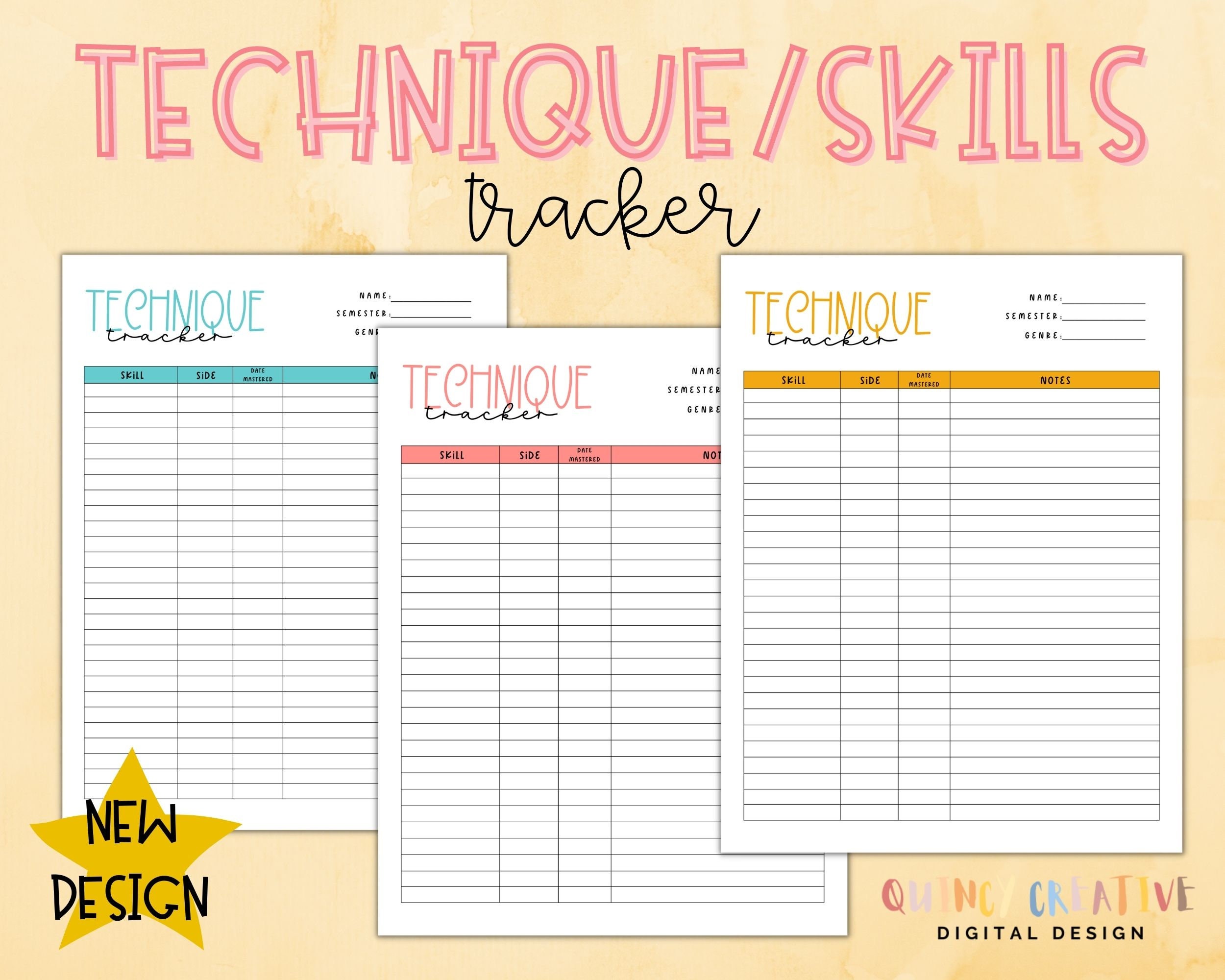 Dance Technique Skills Tracker: Studio Resource (digital Download) - Etsy