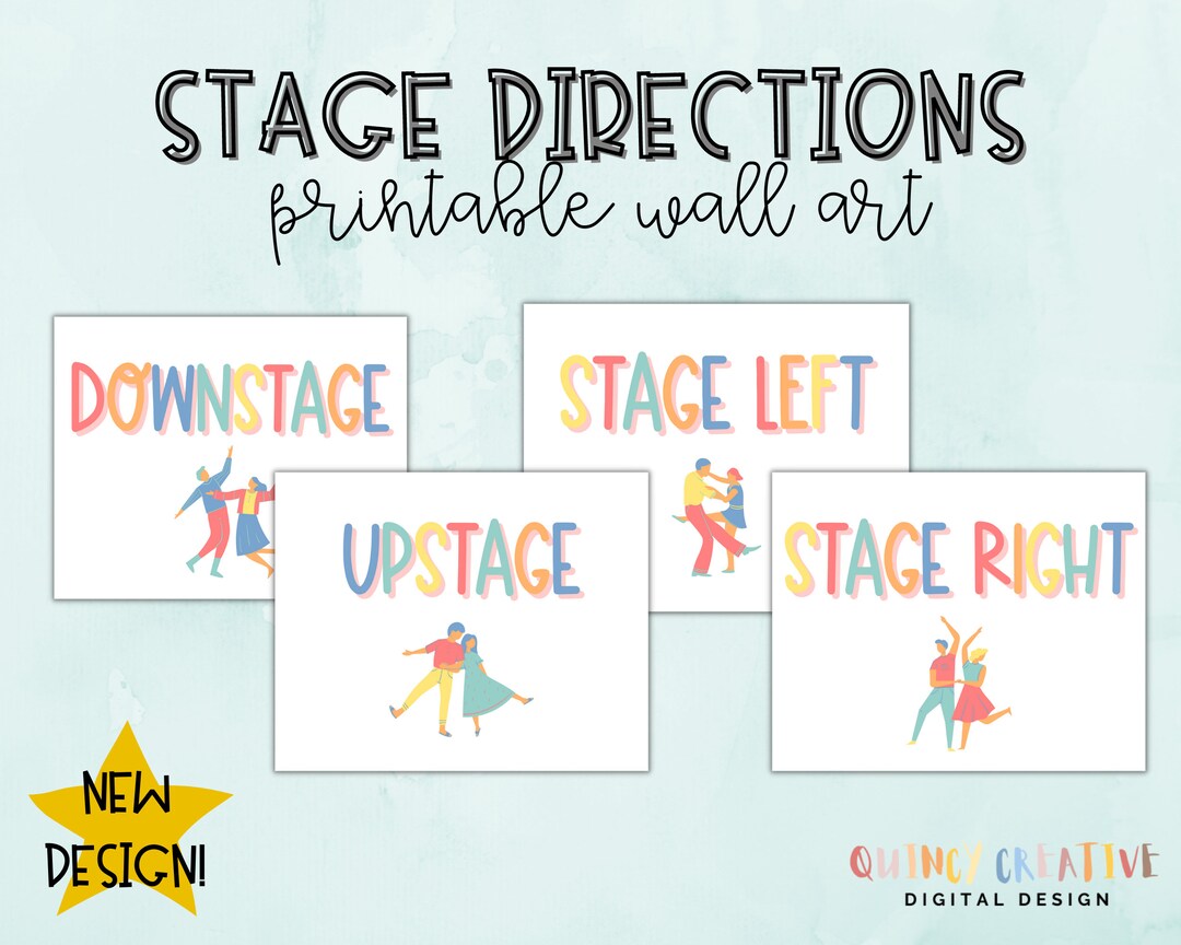 Stage Directions Wall Art: Dance Studio Decor (digital Download) - Etsy