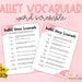 Ballet Terms Word Scramble Worksheet: Dance Vocabulary (digital ...
