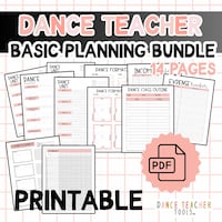 Dance Lesson Planner Pack - Etsy