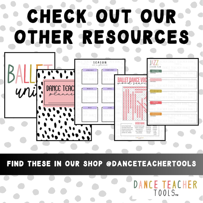 Dance Teacher Basic Planning Bundle – Pink Edition | Printable PDF for ...