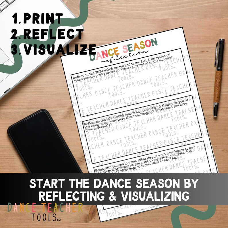 Dance Reflection Worksheet: Vision Board Activity for Dancers (PDF ...