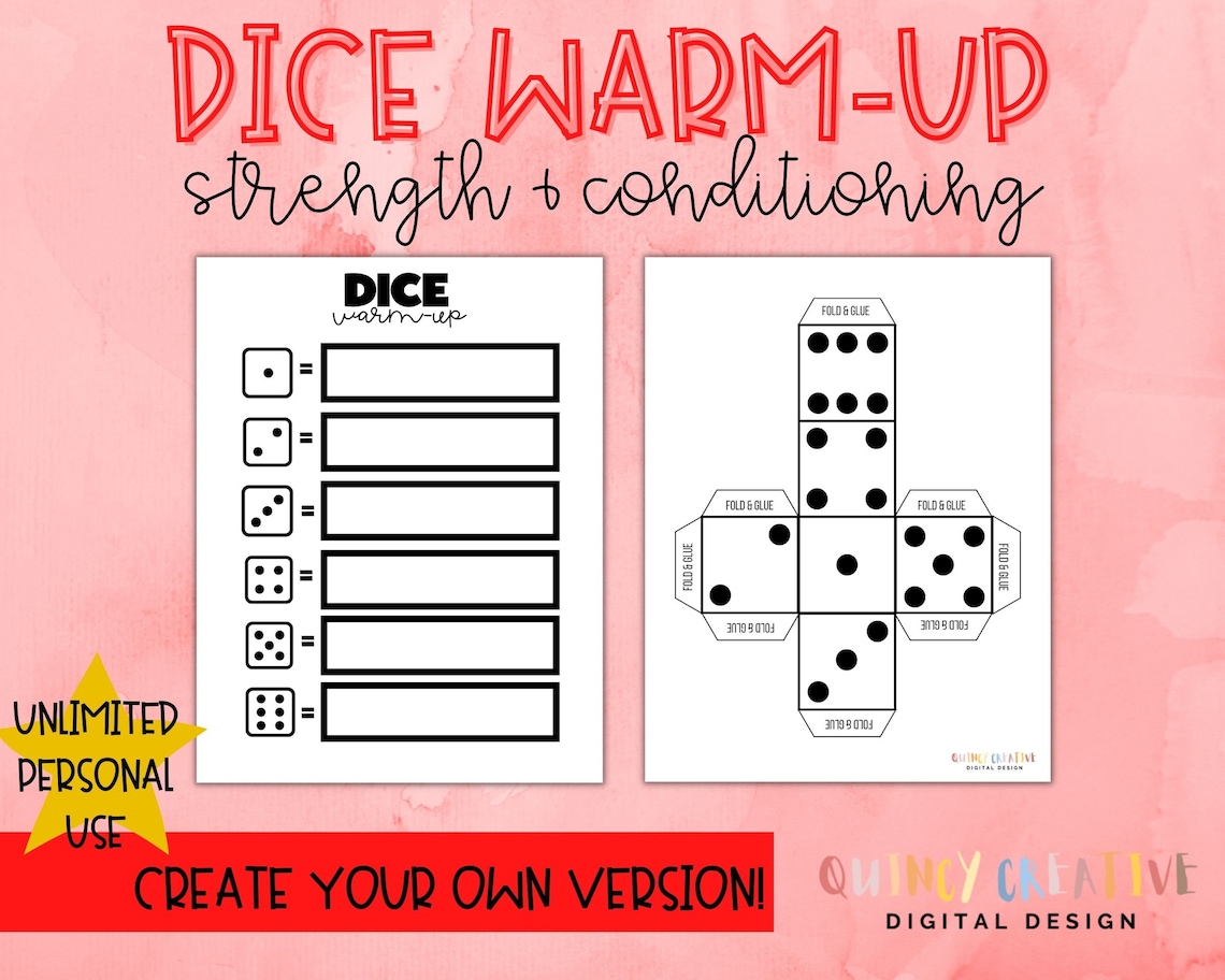 Dice Warm-up Game / Strength & Conditioning / Dance Teacher Lesson Plan ...