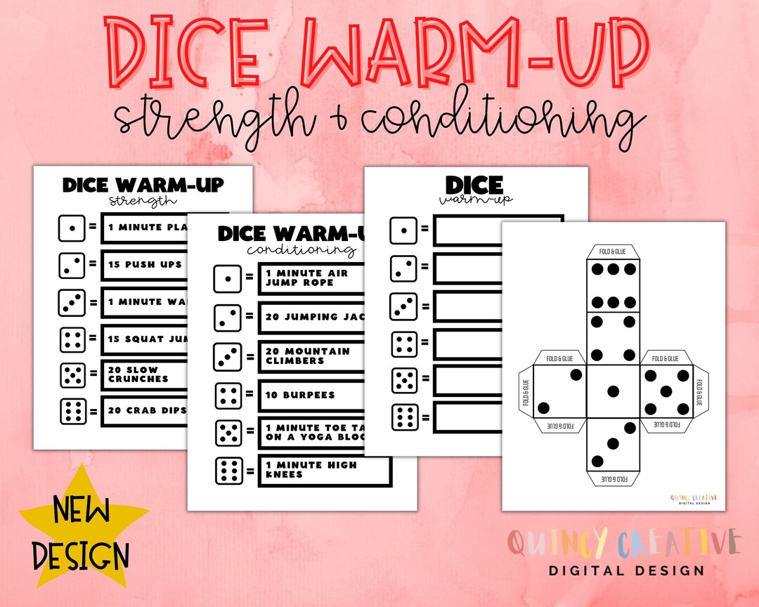 Dice Warm-up Game / Strength & Conditioning / Dance Teacher Lesson Plan ...