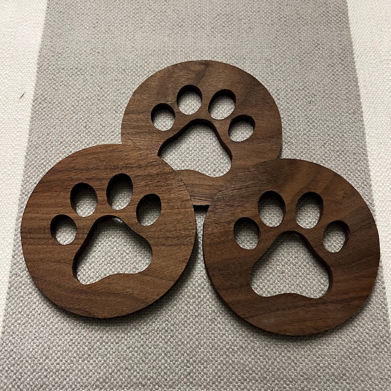 Paw Print Coasters - Etsy