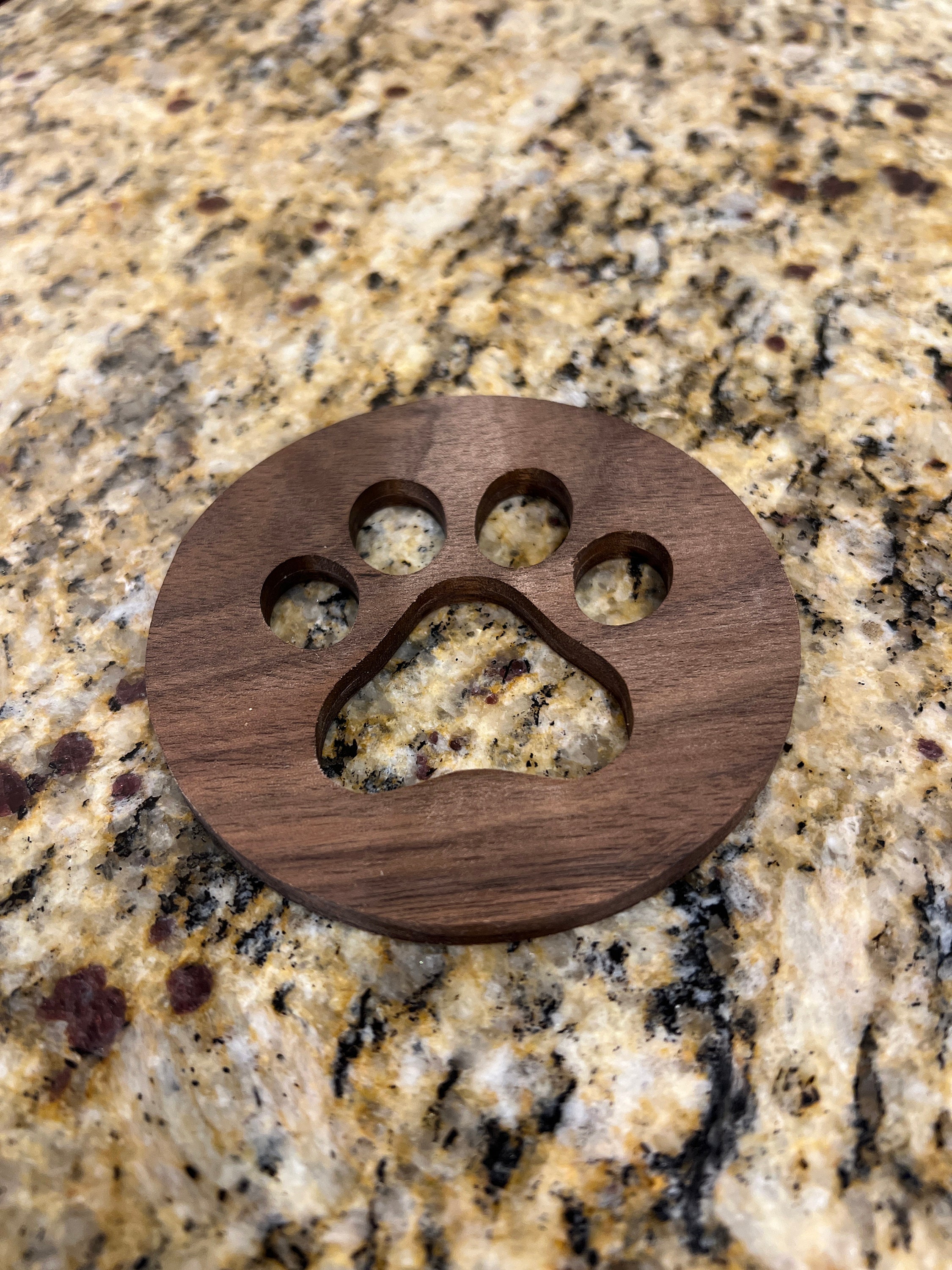 Dog Paw Wooden Coasters | Custom | Carved | Wedding, Anniversary ...