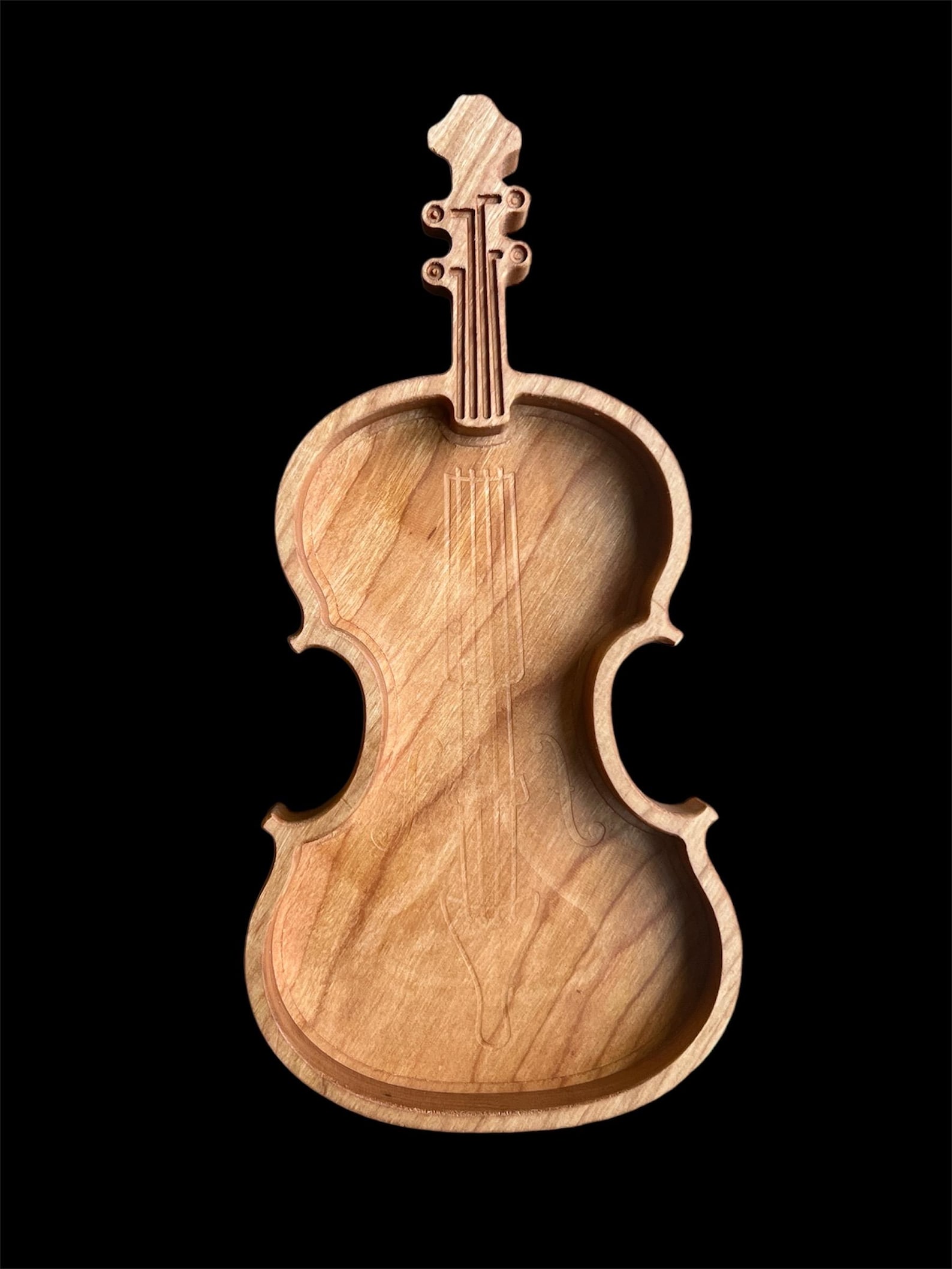 Handmade Violin Wood Tray: Rustic Home Decor, Key Holder, Food Safe - Etsy