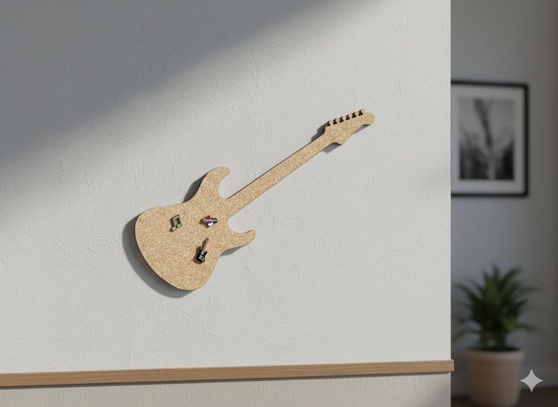 Electric Guitar Corkboard/pinboard - Etsy