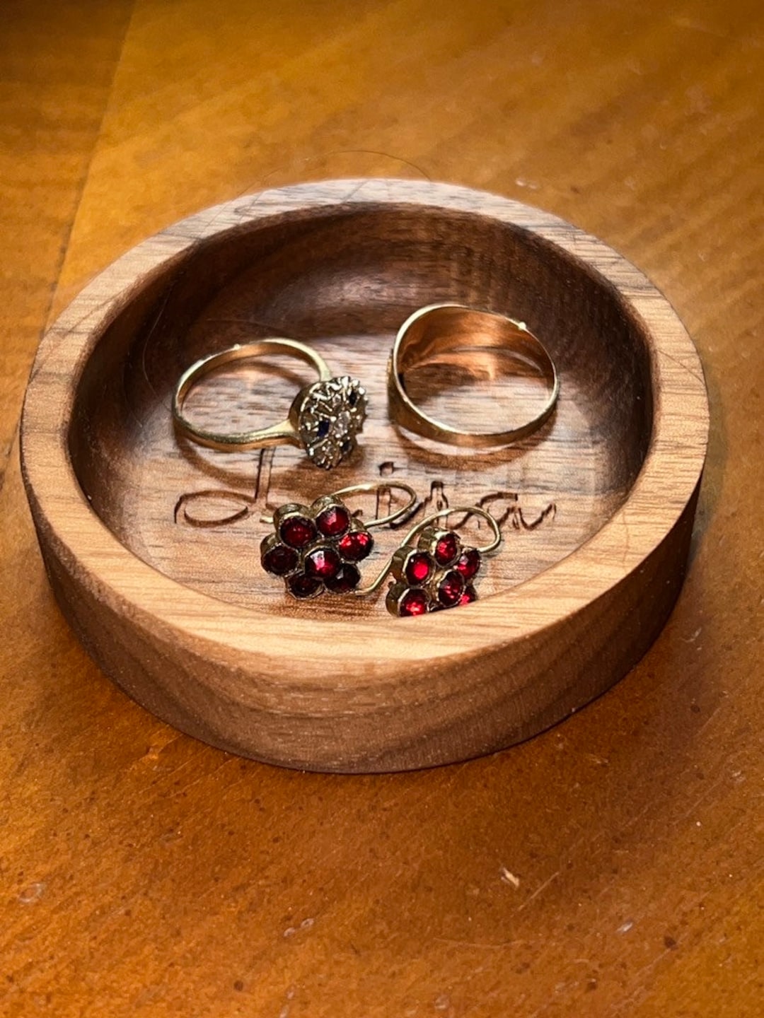 Personalized Ring Dish | Wooden Ring Holder | Engagement Ring | Wedding ...