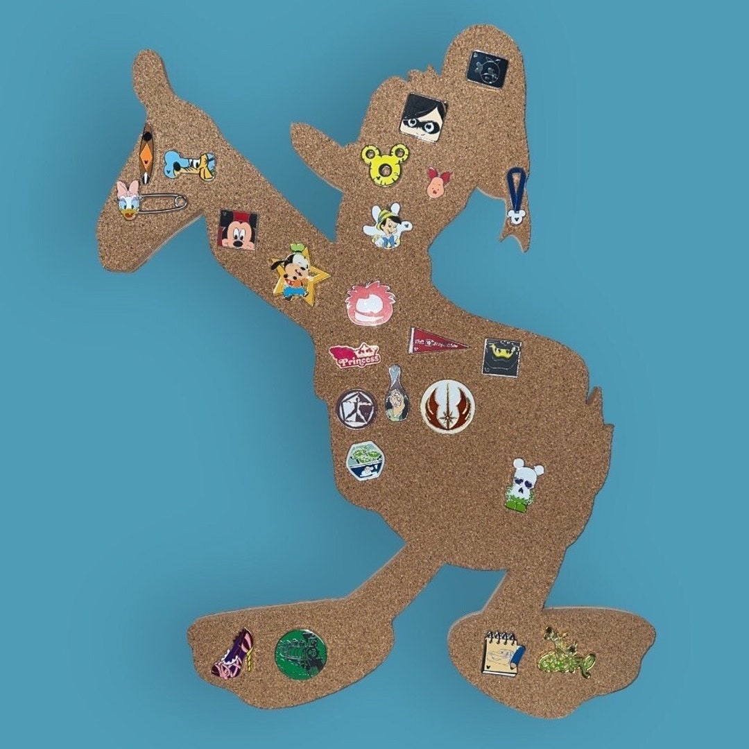 Donald Duck Inspired Pin Board Corkboard - Pin Collector, Gift Item ...