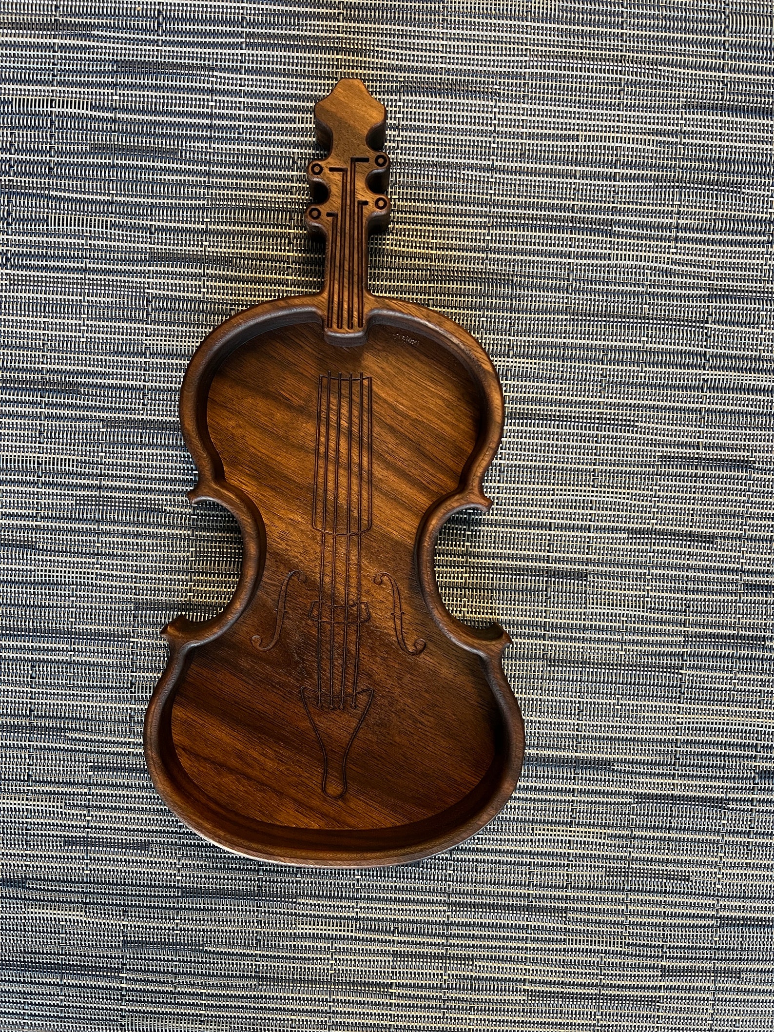 Handmade Violin Wood Tray: Rustic Home Decor, Key Holder, Food Safe - Etsy