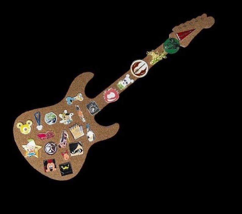 Electric Guitar Corkboard/pinboard - Etsy