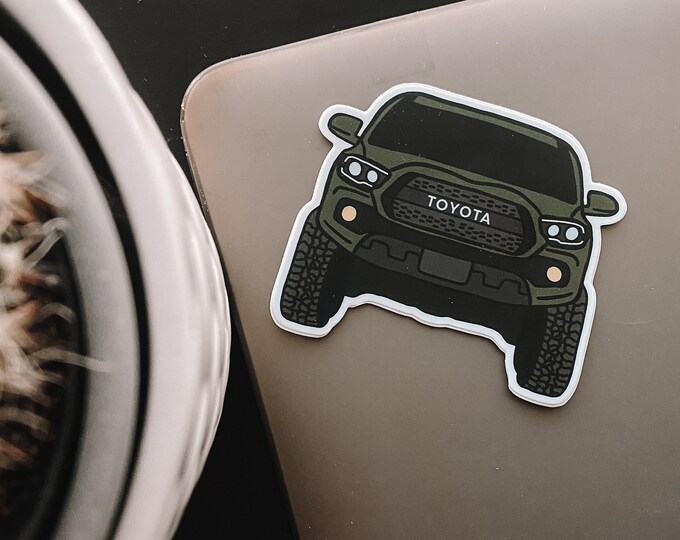 Green Toyota Tacoma Sticker - Etsy