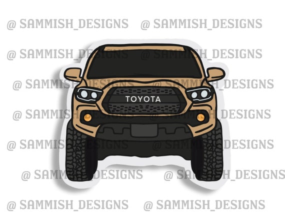 Tan Toyota Tacoma Sticker - Etsy