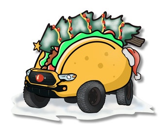 Toyota Tacoma, Toyota Sticker, Tacoma Sticker, Decal, Taco Time Red ...