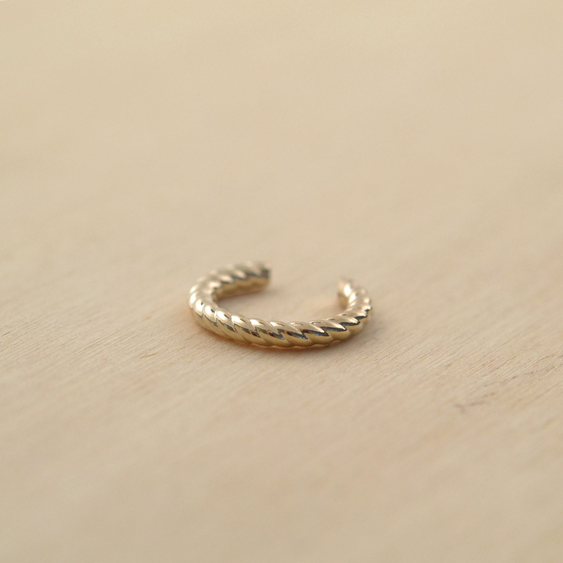Fake Gold-plated Twist Piercing Céleste - Etsy