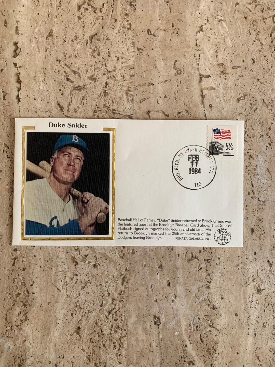 Duke Snider - Los Angeles Dodgers - Collectible Envelope - Hall of Fame ...
