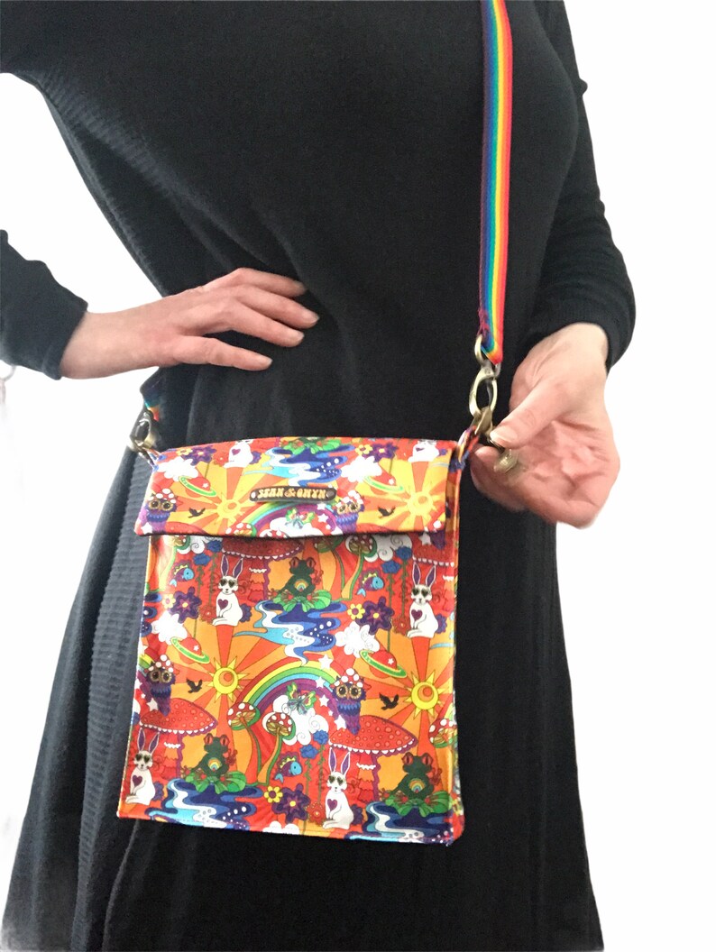 Psychedelic Bag Trippie Hippie Bag Animal Print Bag Cartoon - Etsy