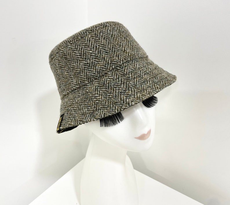 Herringbone Tweed Hat Harris Tweed Hat Green Wool Hat - Etsy