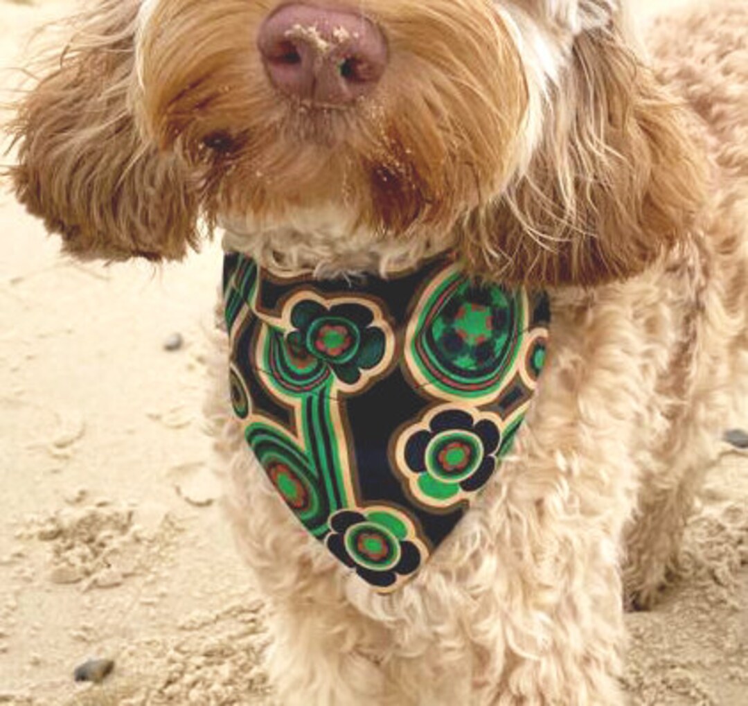 Dog Neckerchief Pet Neckwear Dog Bandana Green Vintage - Etsy UK