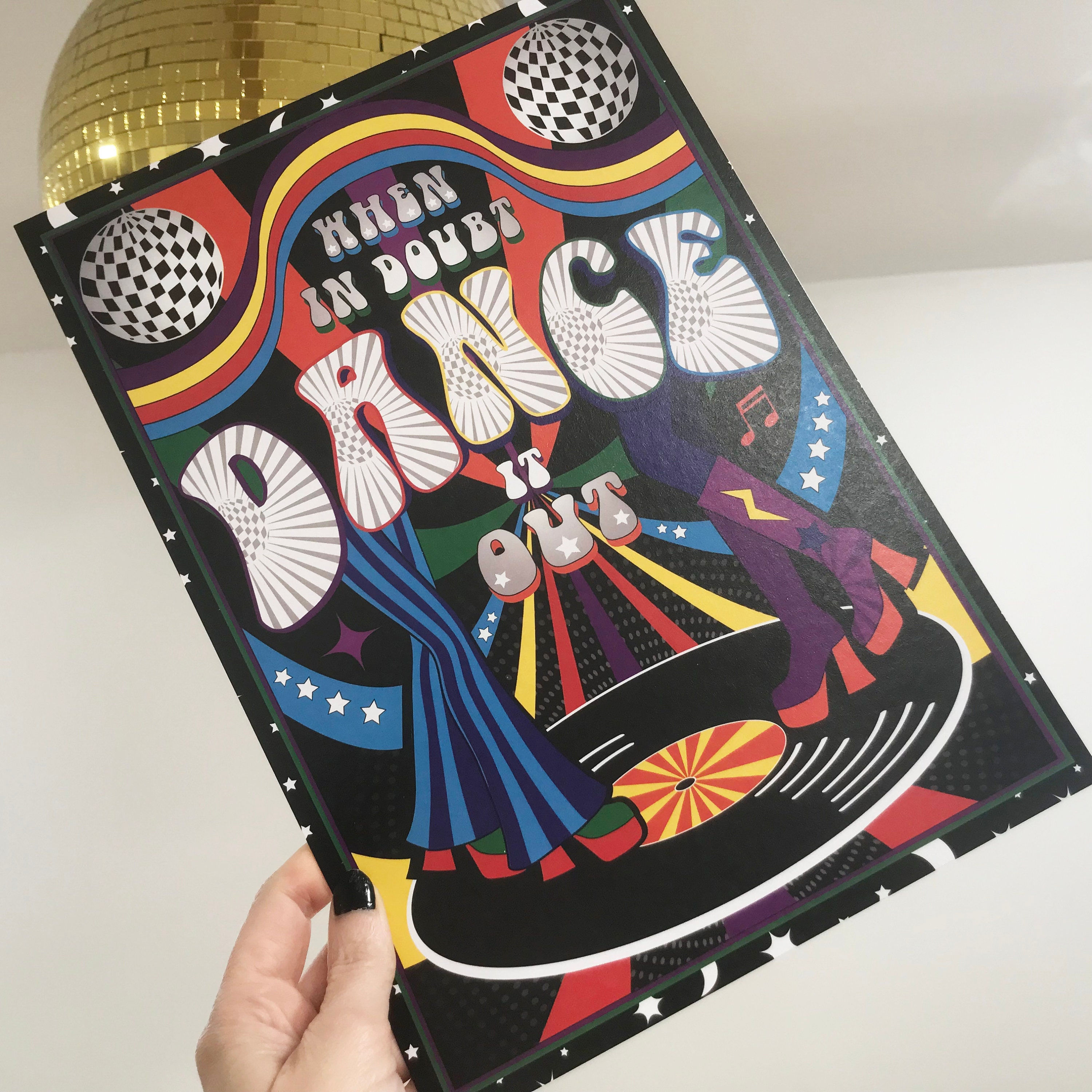Disco Print, 70s Style Art, Music Poster, Retro Slogan Print. - Etsy UK