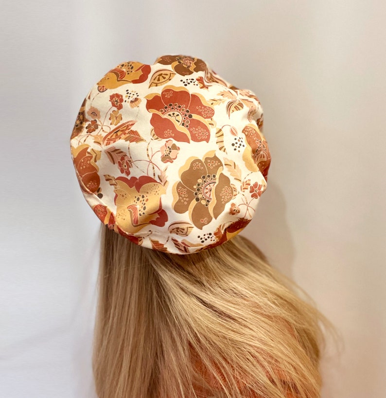 Cream Beret Vintage Style Hat Bohemian Beret Floral Hat - Etsy
