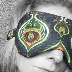 Green Sleep Mask, Luxury Sleepmask, Velvet Sleeping Mask, Silk Backed ...