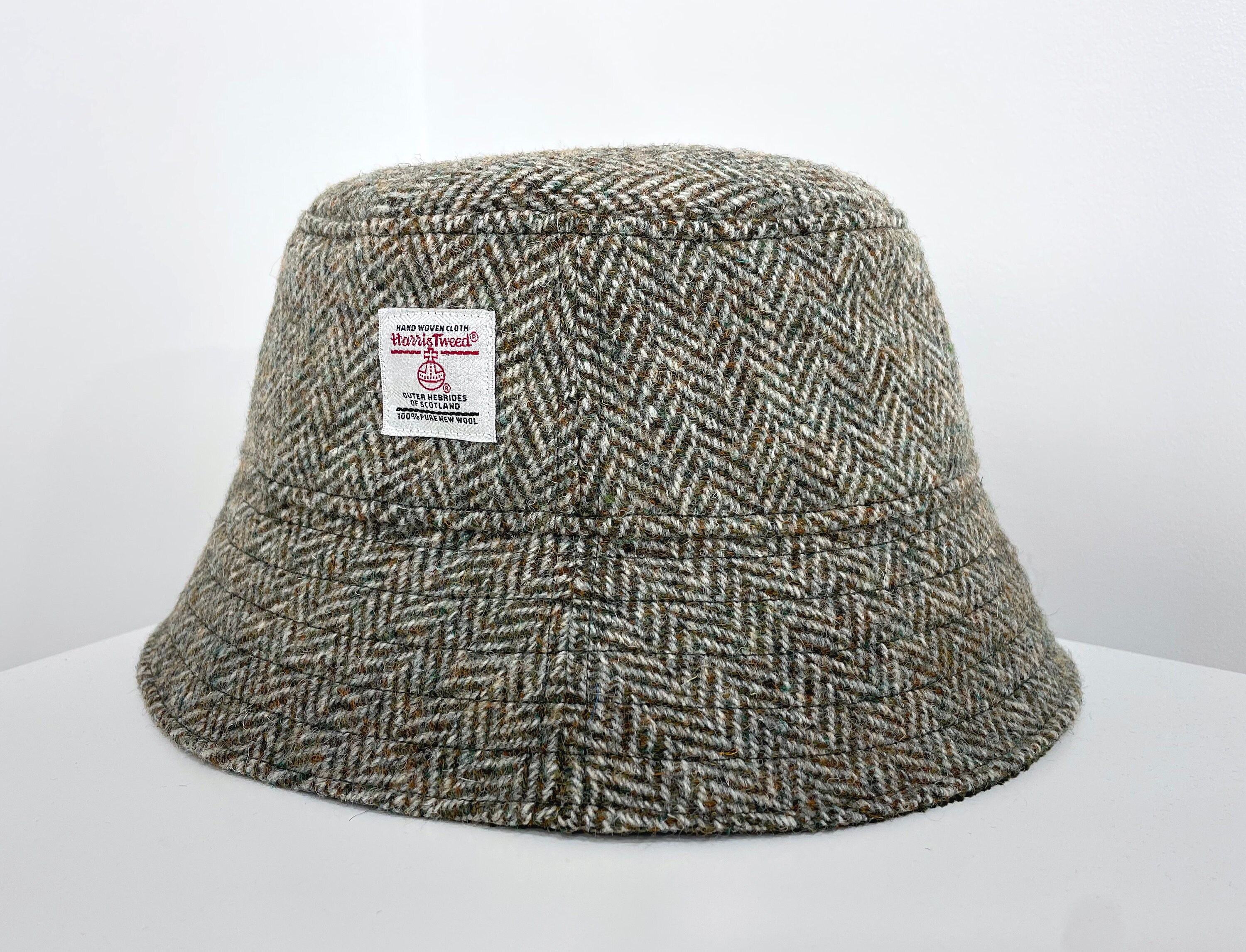 Herringbone Tweed Hat Harris Tweed Hat Green Wool Hat - Etsy