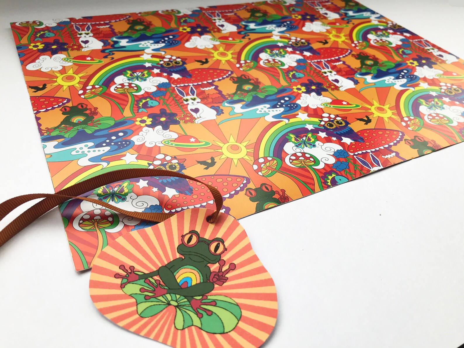 Psychedelic Gift Wrapping Paper Animals Gift Wrap With Gift | Etsy UK