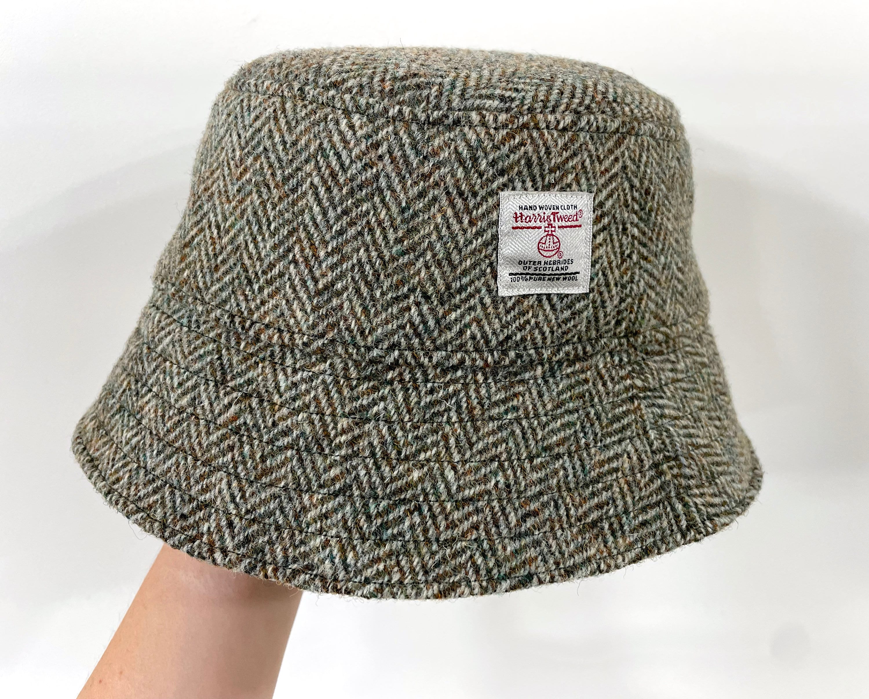 Herringbone Tweed Hat Harris Tweed Hat Green Wool Hat - Etsy