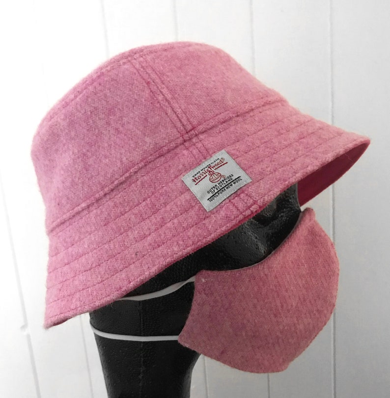 Wool Bucket Hat Harris Tweed Hat Pink Bucket Hat Bright - Etsy UK