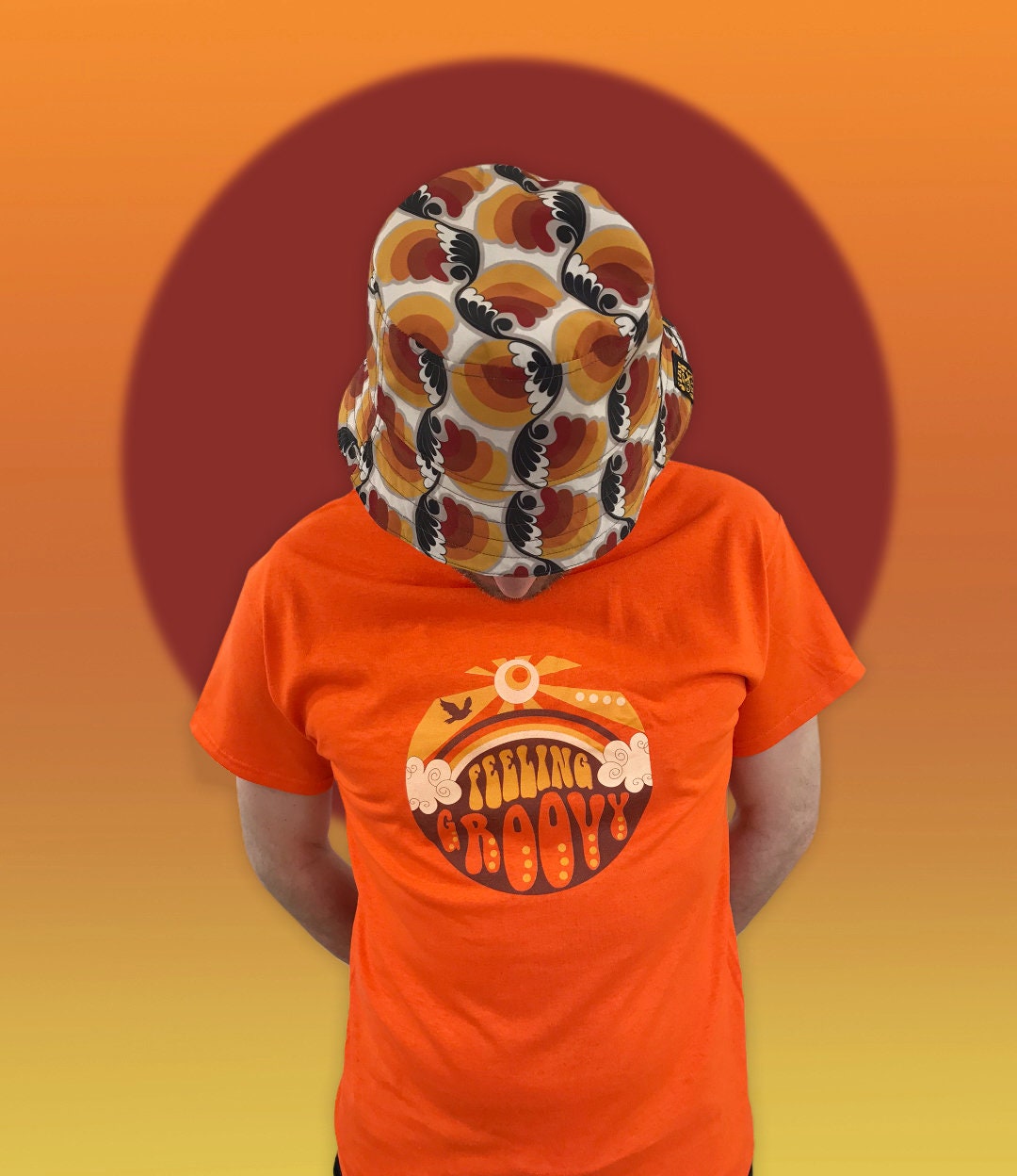 Groovy Mens T-shirt Retro Orange Slogan Tee 1960s Print Tee - Etsy UK