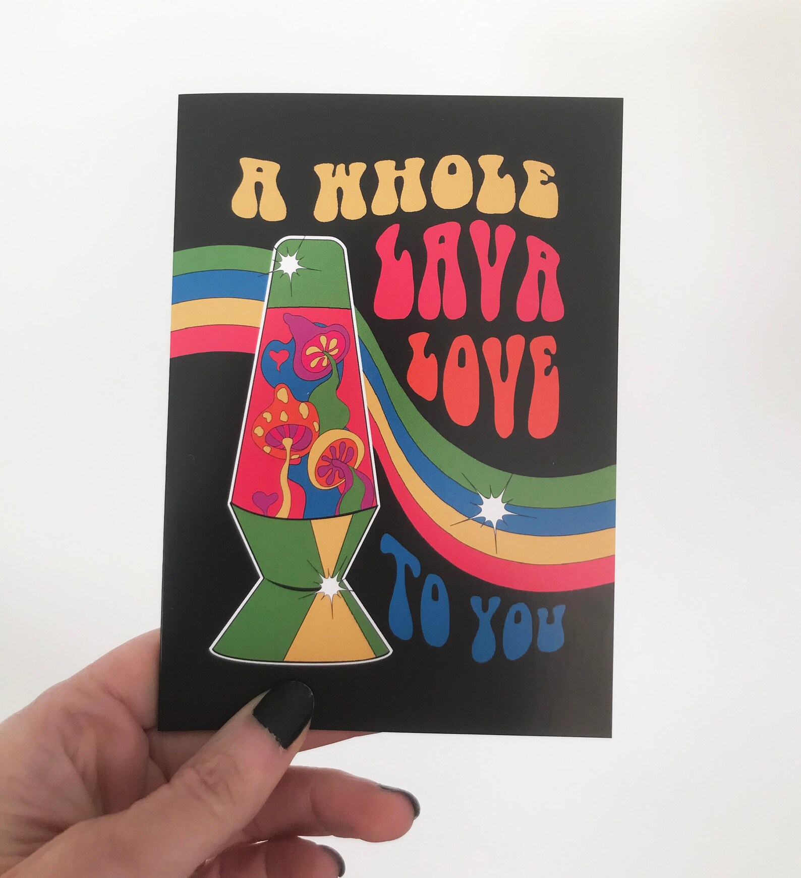 Lava Lamp Card Retro Graphic Cool Birthday Card 70's - Etsy