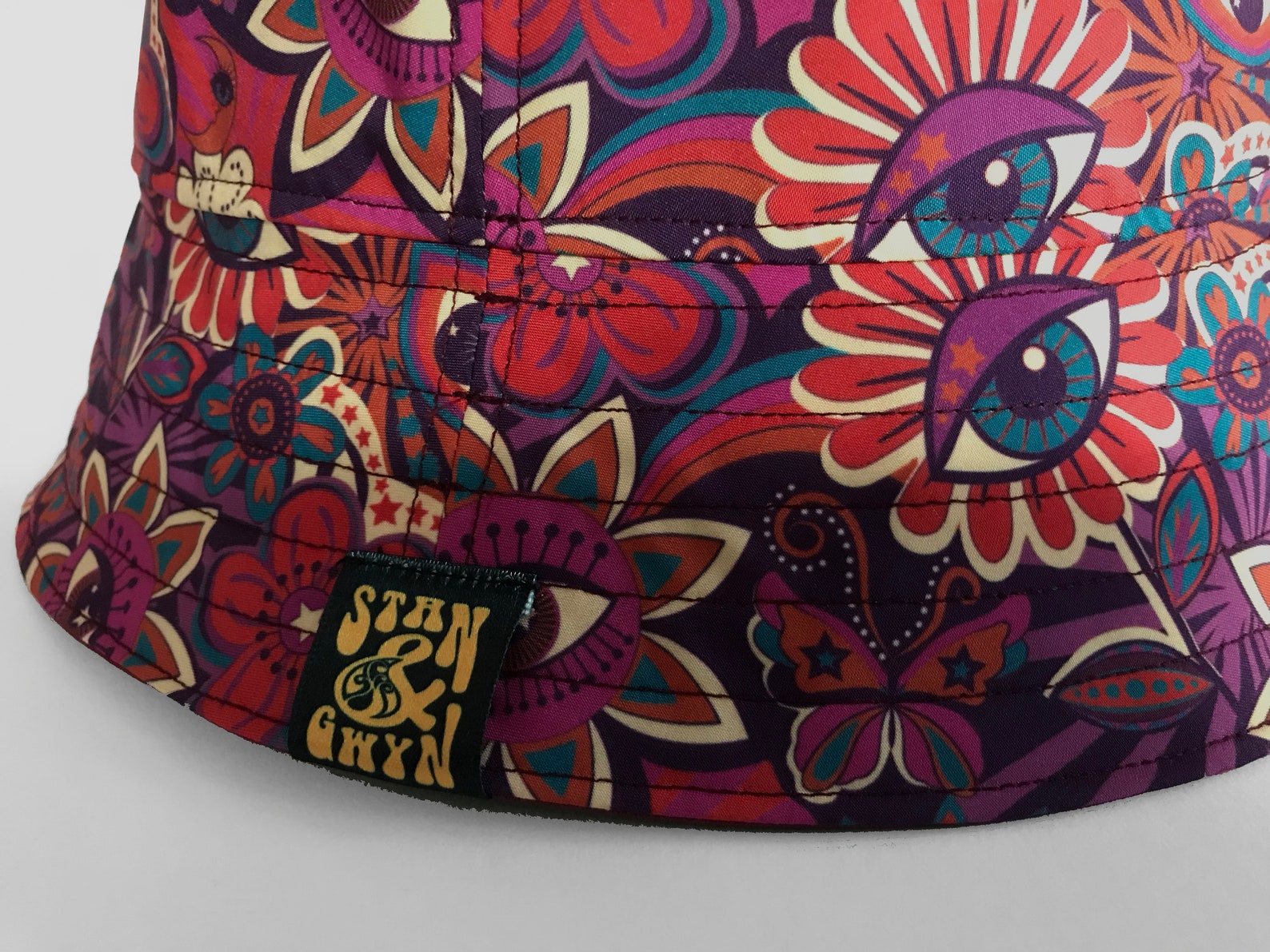 Psychedelic Bucket Hat Flower Eye Print Third Eye Art Hippy | Etsy