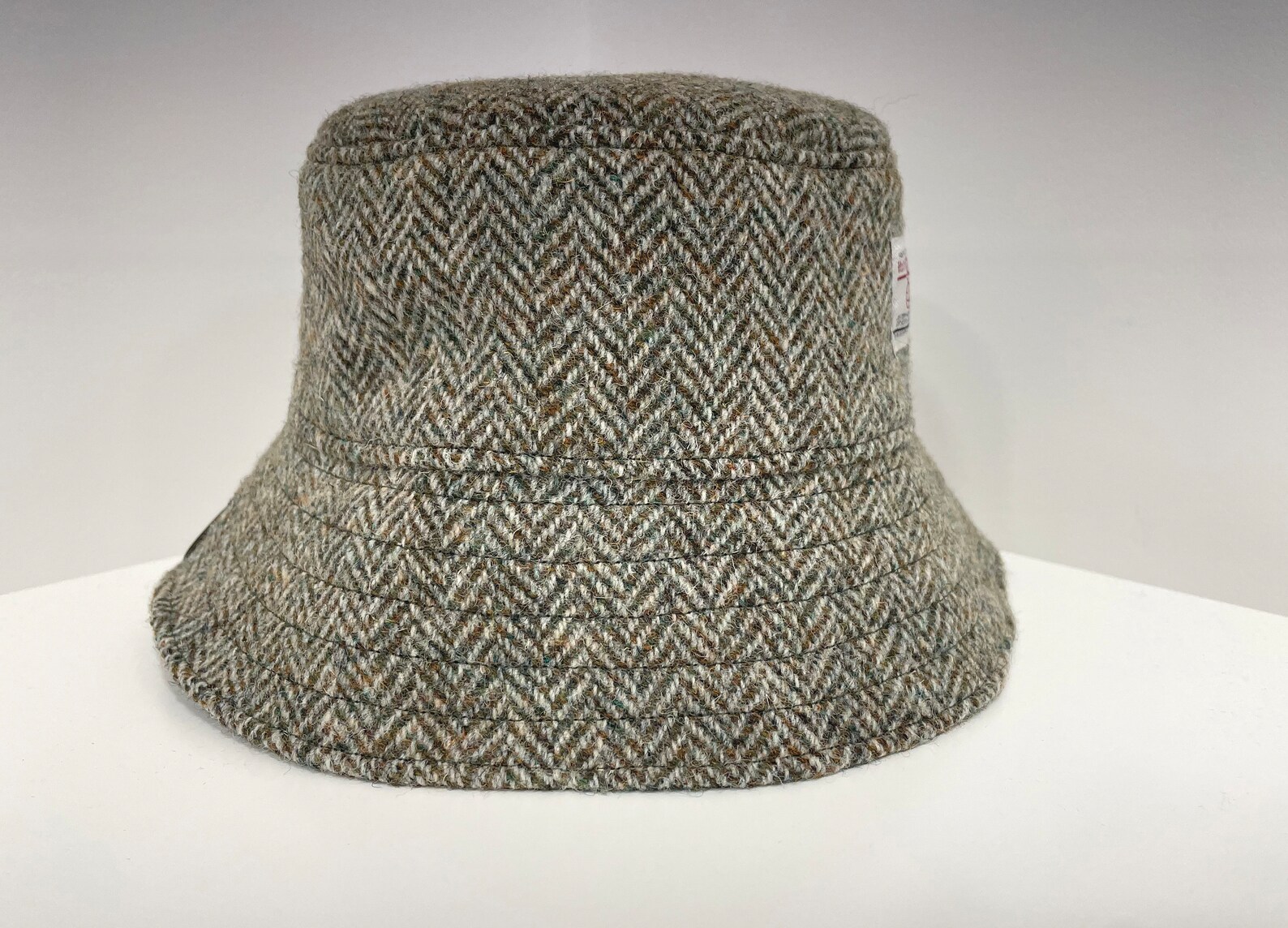 Herringbone Tweed Hat, Harris Tweed Hat, Green Wool Hat, Scottish Tweed ...