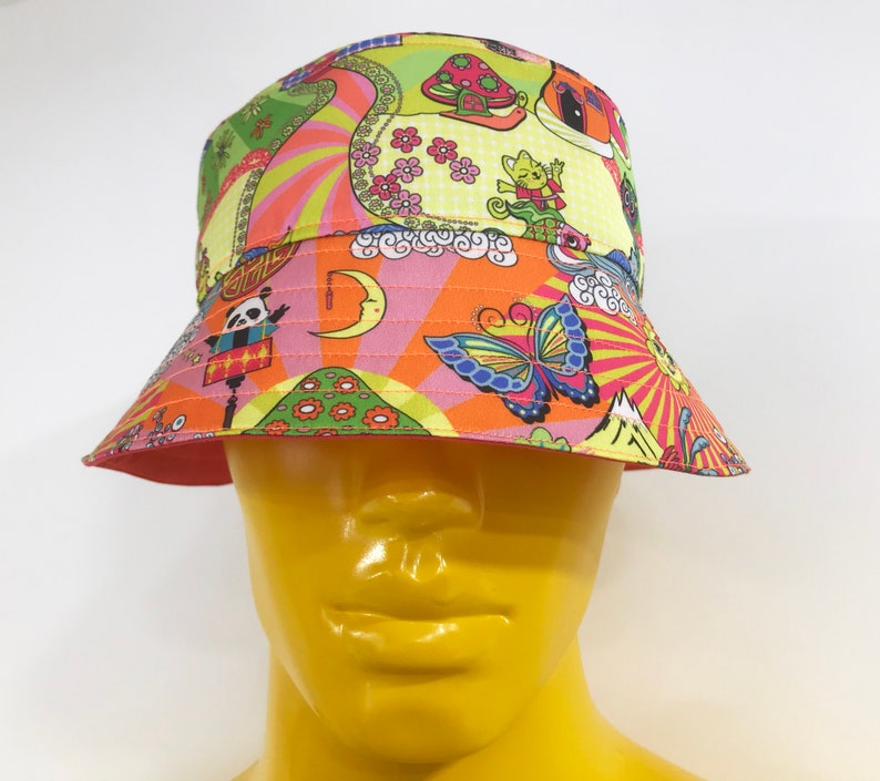 Psychedelic Bucket Hat, Trippy Art Print, Festival Bucket Hat, Oriental ...