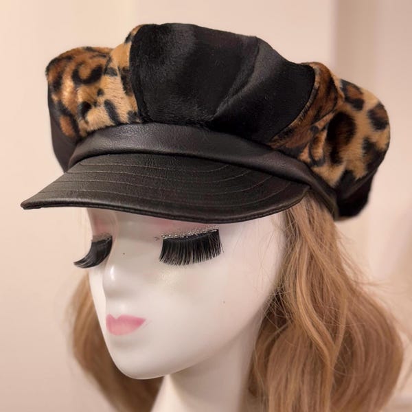 Faux Leopard Fur Hats - Etsy UK