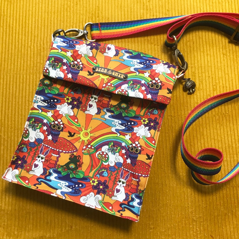 Psychedelic Bag Trippie Hippie Bag Animal Print Bag Cartoon | Etsy